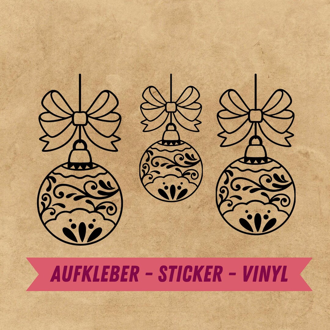 Christmas Bauble Stickers Christmas Bauble Stickers Vinyl Stickers ...