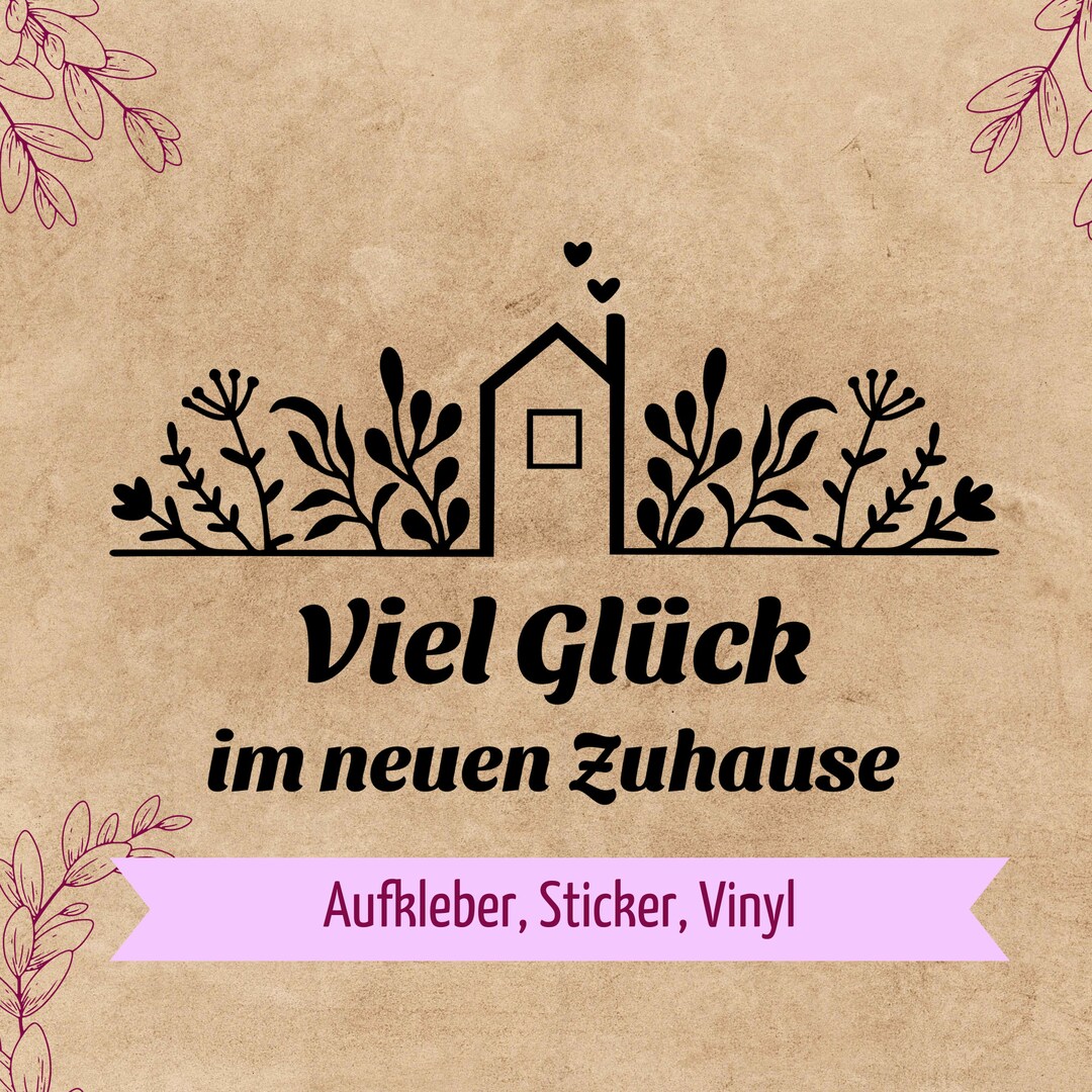 Sticker "good Luck in Your New Home" | Housewarming | Moving | Gift for ...