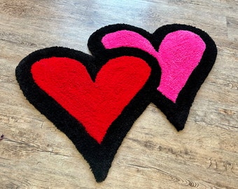 Heart Tufted Rug - Etsy