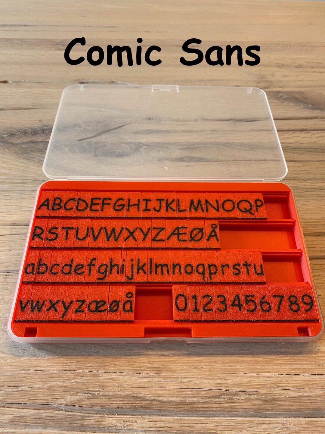 Comic Sans Alphabet Stamps - 10mm Height – Uppercase & Lowercase ...