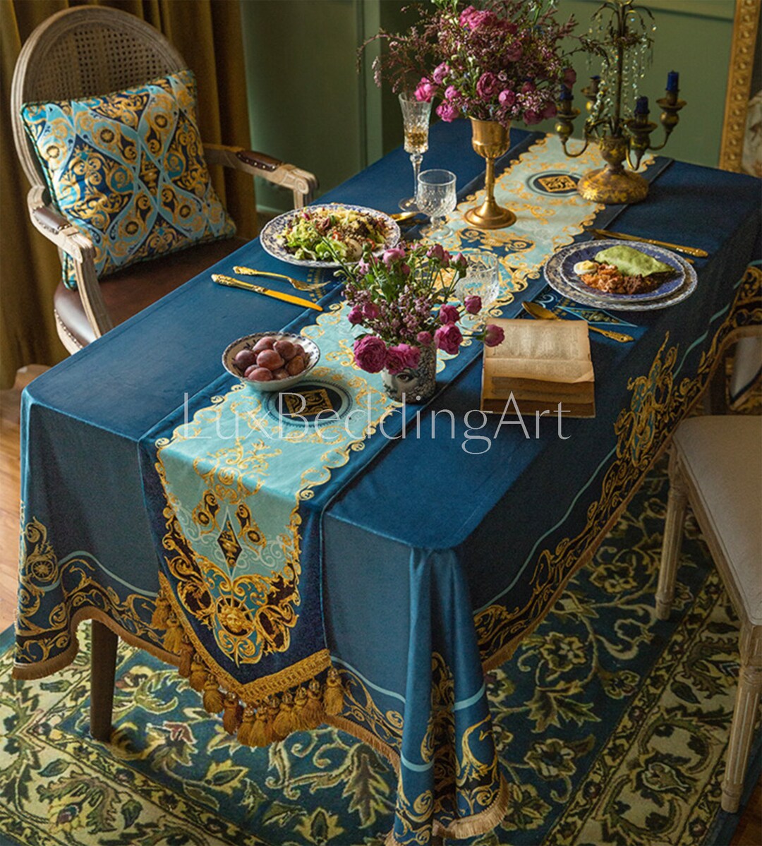 LUXURY Decoration Medusa Velvet Baroque Design Table Runner - Etsy