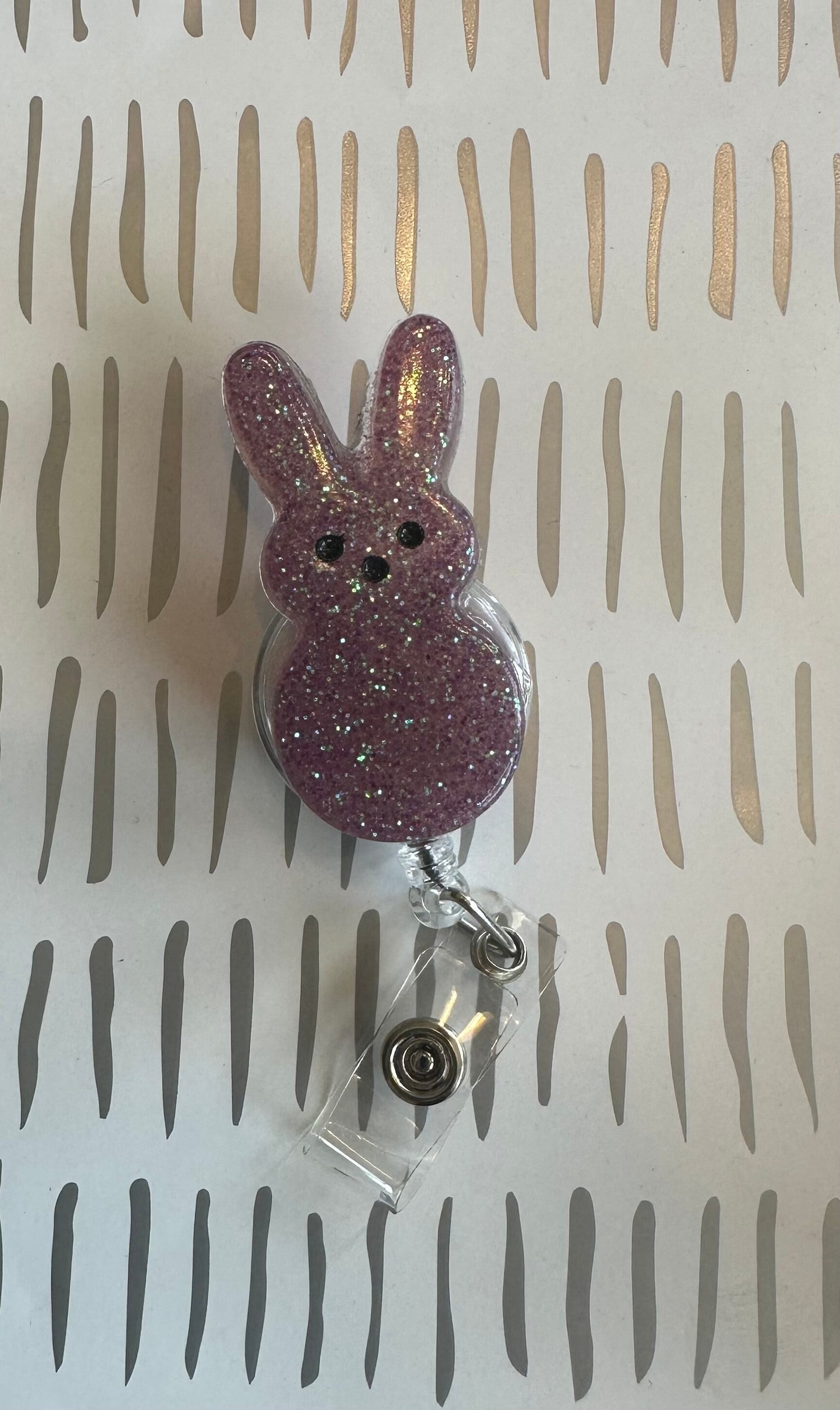 Purple Resin Bunny Rabbit Badge Reels - Etsy