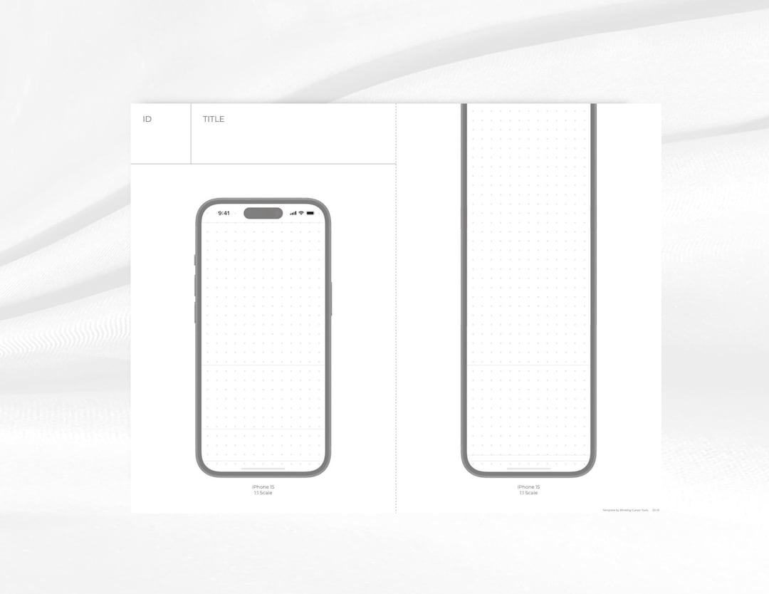 IPhone 15 Dot Grid Template for UX/UI Designs, Wireframes and Mockups ...