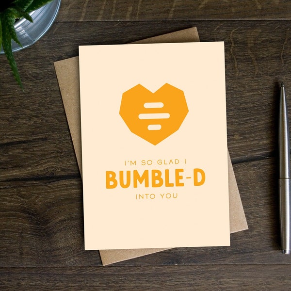 Bumble Anniversary Card - Etsy