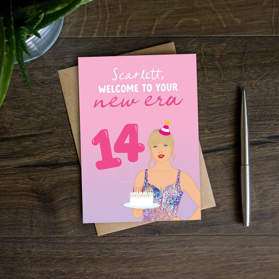 Personalised 14th Birthday Card for Swifty, Daughter, Granddaughter ...