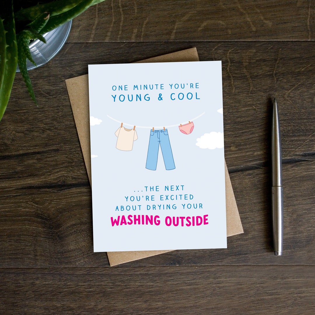 Funny Washing Birthday Card for Her, Friend, Sister, Mum, Daughter, One ...