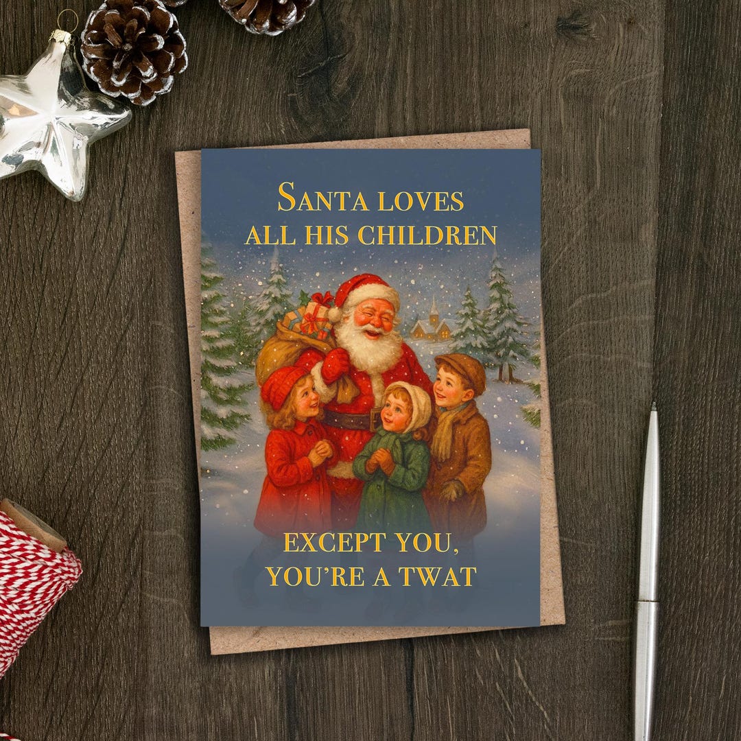 Sweary Victorian Christmas Card for Friend, Work Colleague, Brother ...
