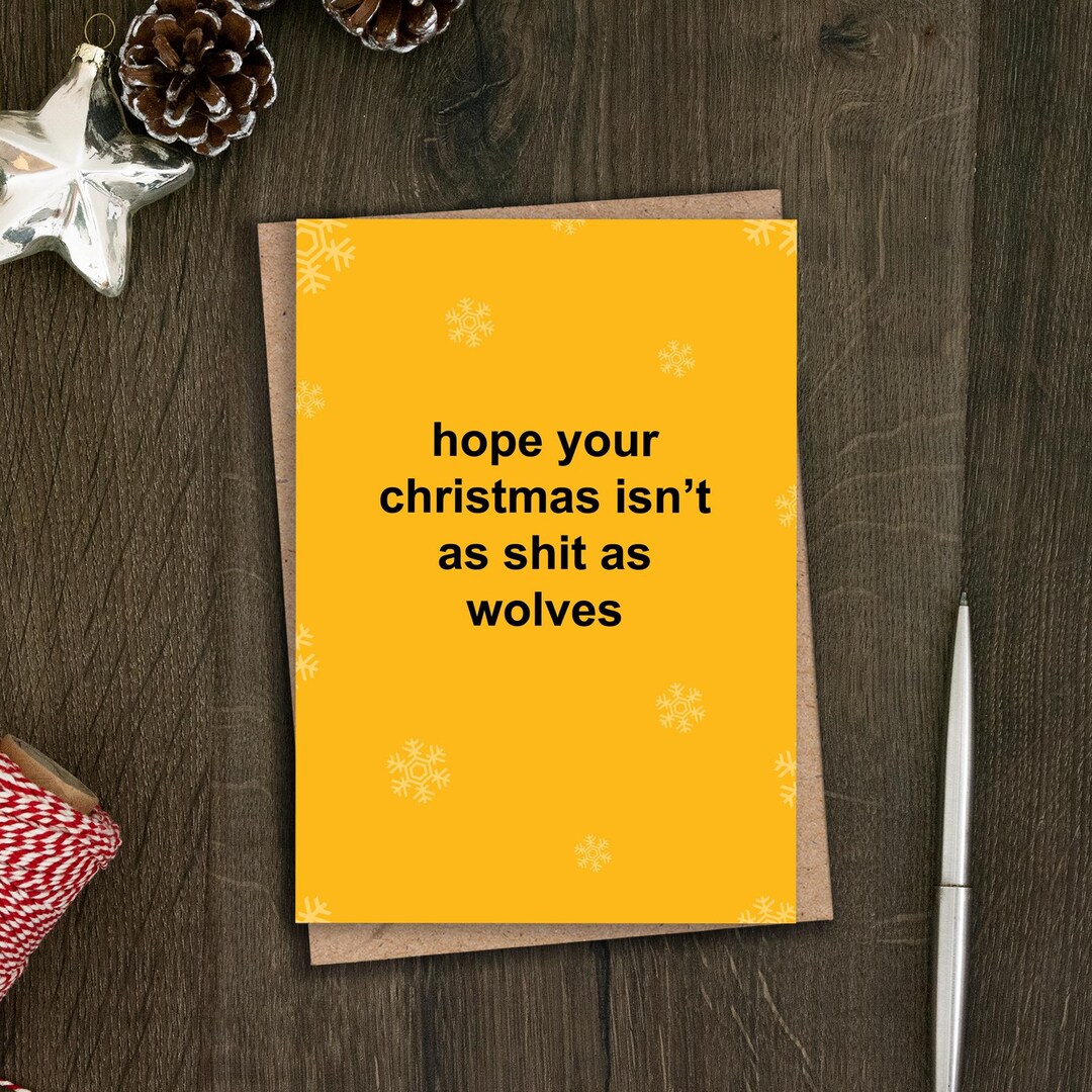 Funny Football Christmas Card for Wolverhampton Wanderers Supporter ...