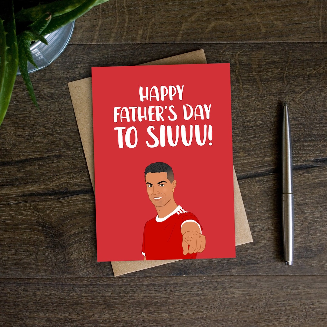 Funny Football Father's Day Card for Dad, Ronaldo Card for Stepdad ...