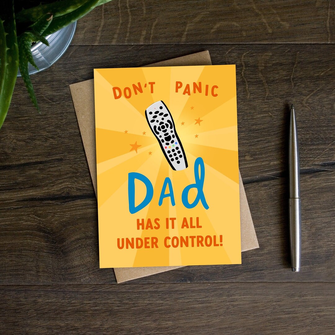 Funny TV Remote Father's Day Card for Dad, Daddy, Stepdad, Television ...