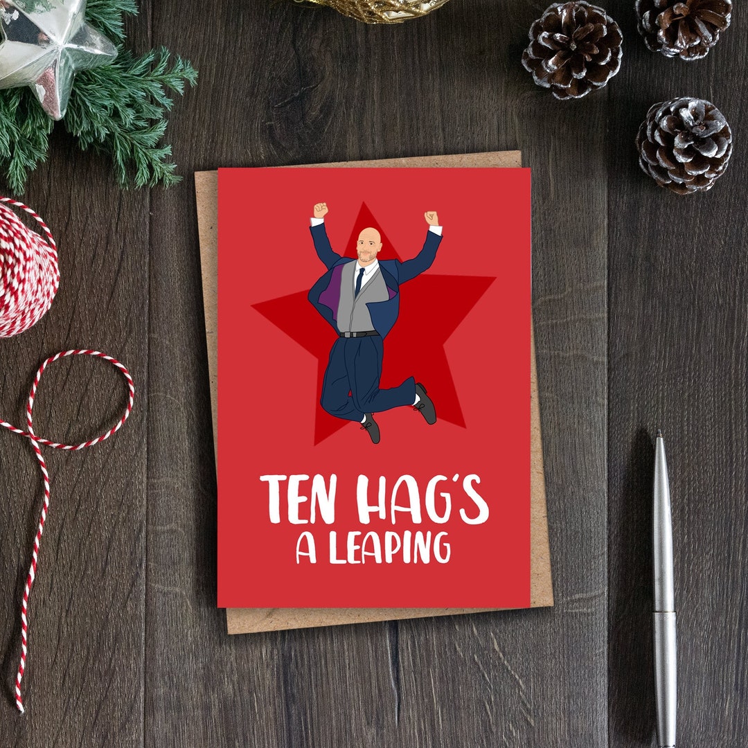 Funny Erik Ten Hag Christmas Card for Him, Football Xmas Card for ...