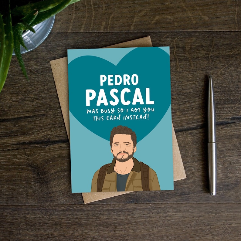 Funny Pedro Pascal Birthday Card for Her Friend Sister - Etsy