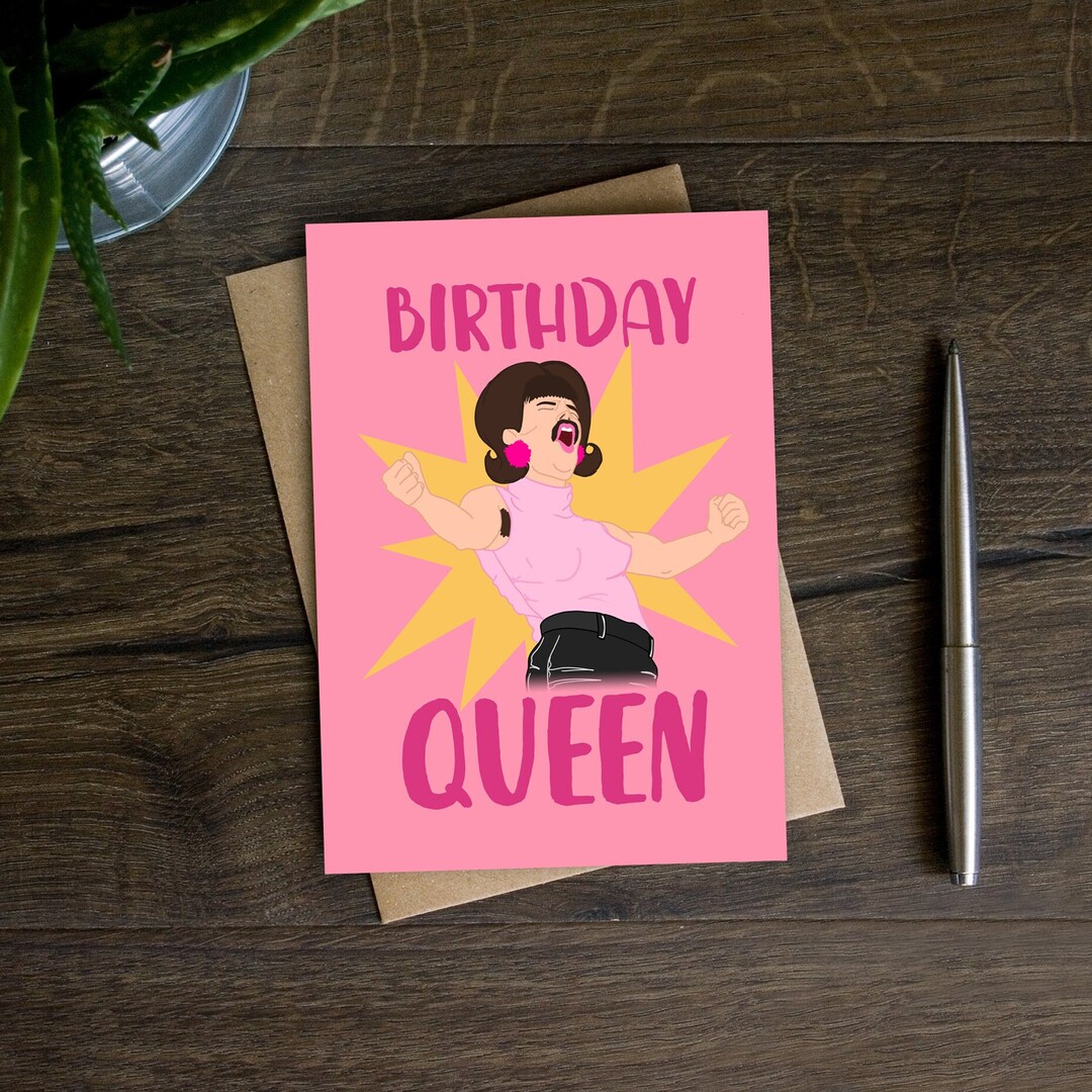 Funny Birthday Card for Her Bday Queen Card for Friend, Mum, Sister ...