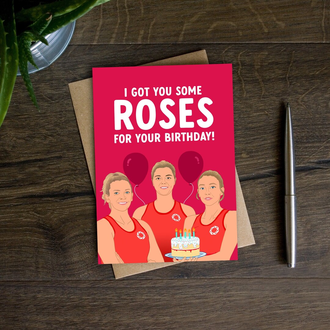 Funny Netball Birthday Card for Her, Friend, Team Mate, Player, Coach ...