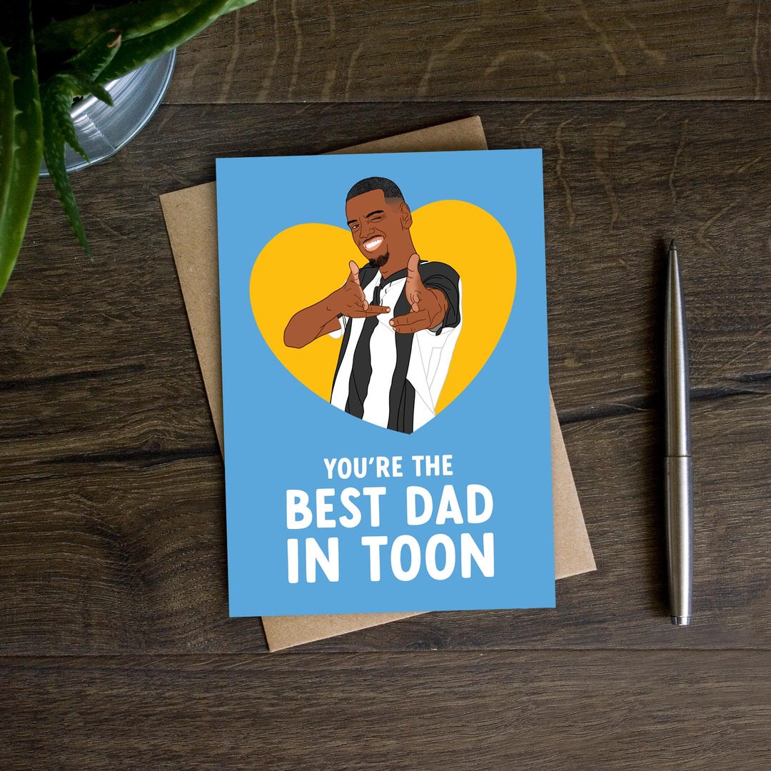 Alexander Isak Father's Day Card for Dad, Funny Football Card for Daddy ...