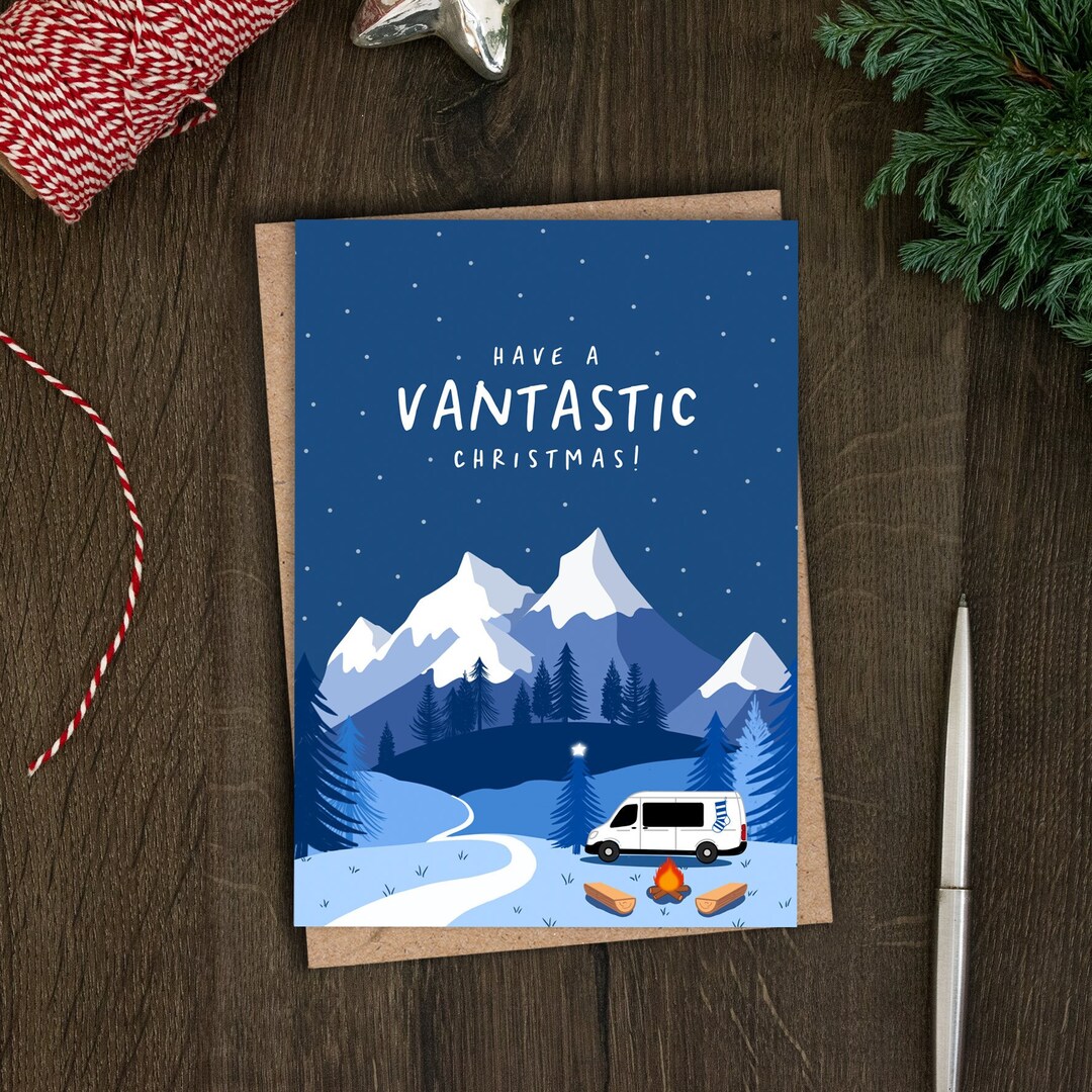 Funny Van Life Christmas Card for Her, Camper Van Xmas Card for Him ...