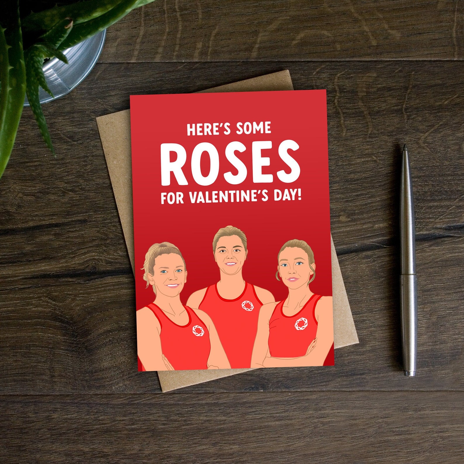 Funny Netball Valentines Day Card for Girlfriend, Anniversary Card for ...