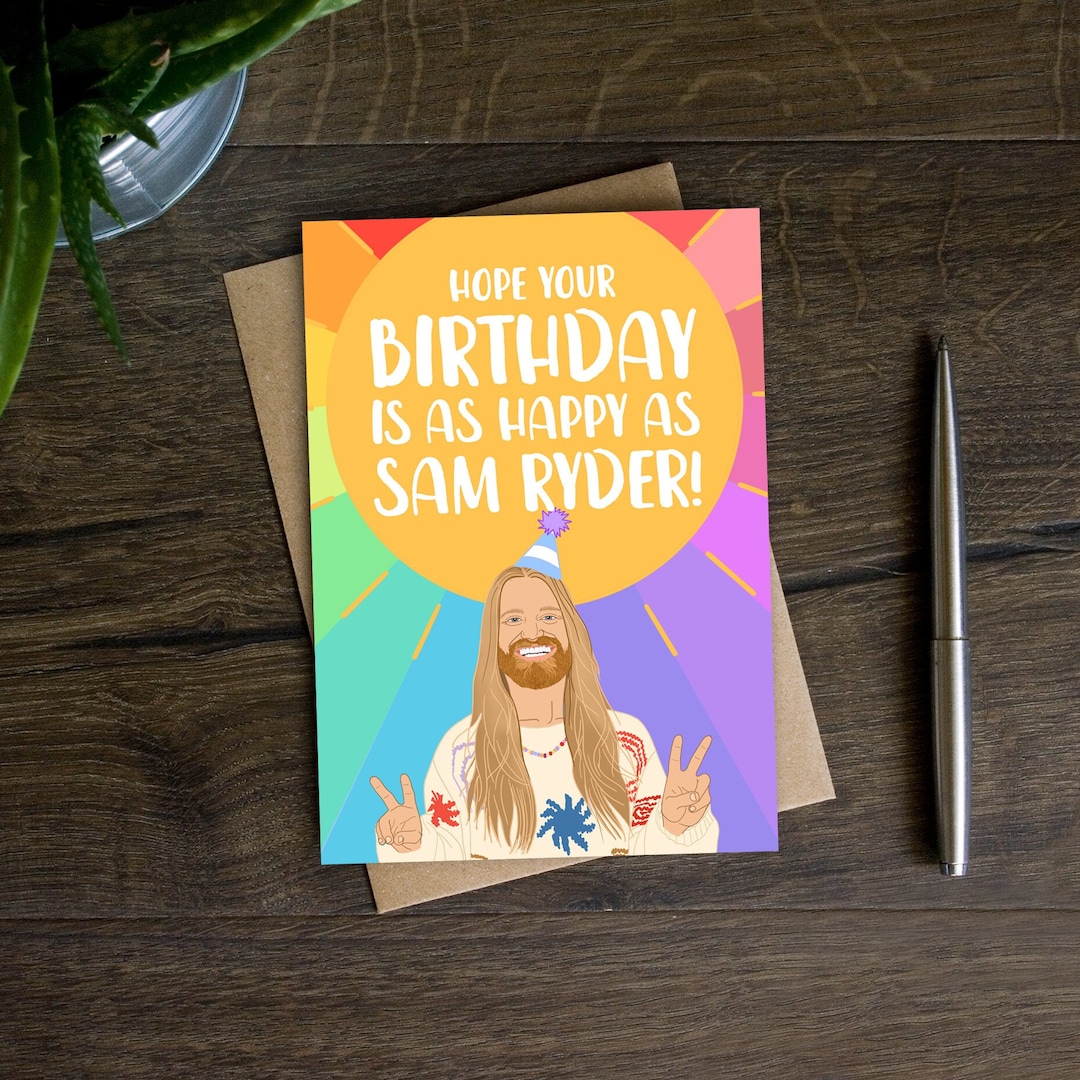 Funny Sam Birthday Card for Her, Friend, Mum, Sister, Daughter, Music ...