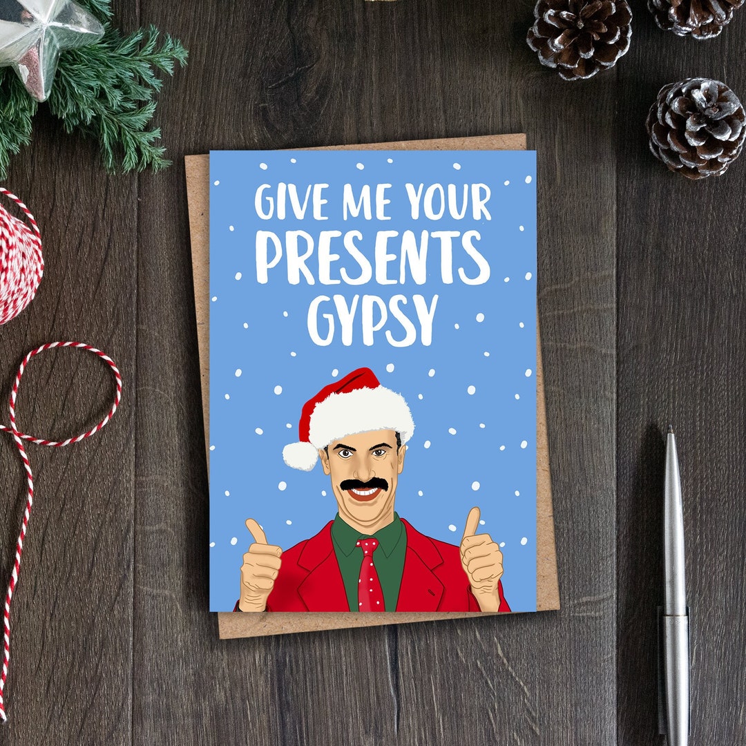 Funny Borat Christmas Card for Him, Film Xmas Card for Friend, Brother ...