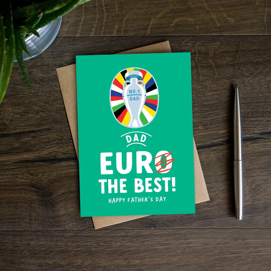 Funny Euro 2024 Father's Day Card for Dad, Daddy, Father, European ...