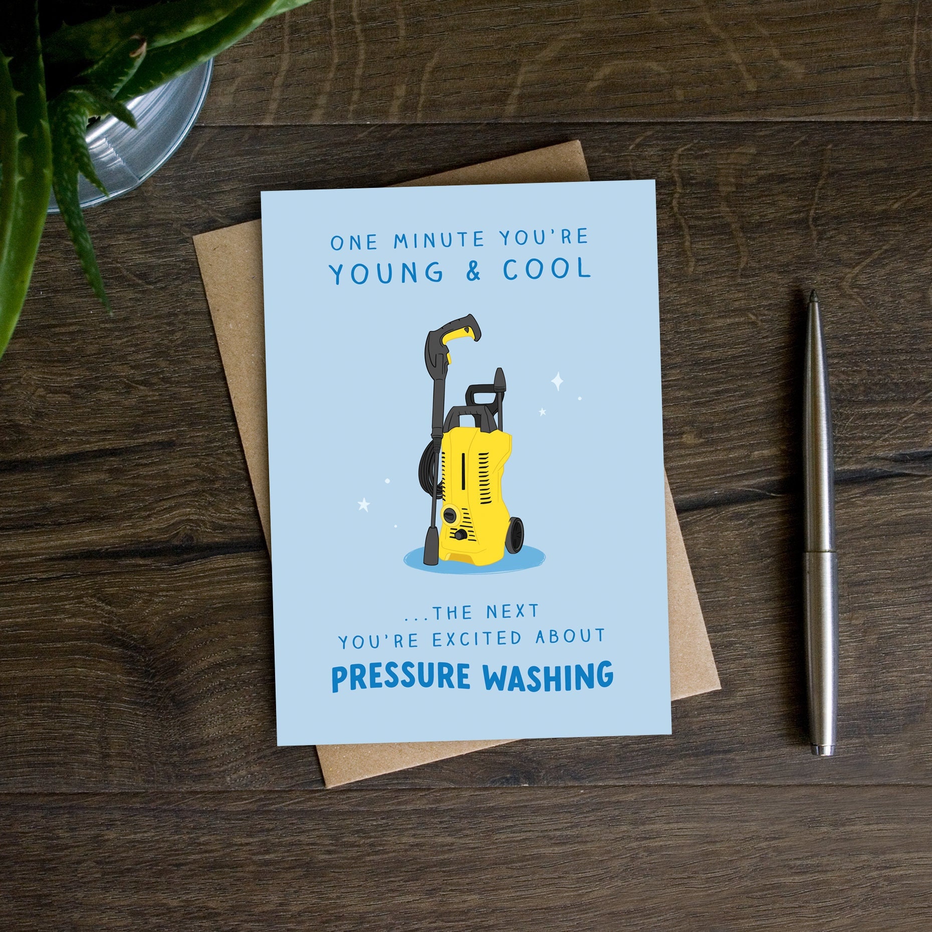 Funny Pressure Washer Birthday Card for Him, Dad, Husband, Boyfriend ...