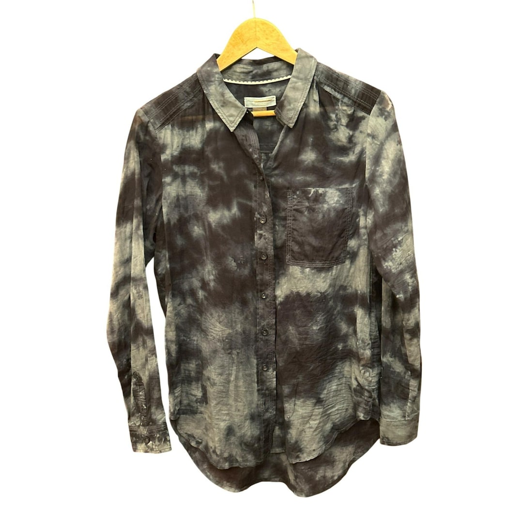 Pilcro Anthropologie Women's Tie-dye Button-up Shirt Small Lightweight ...