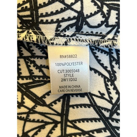 Max Studio Plus Size Black White Geometric Print Pull… - Gem