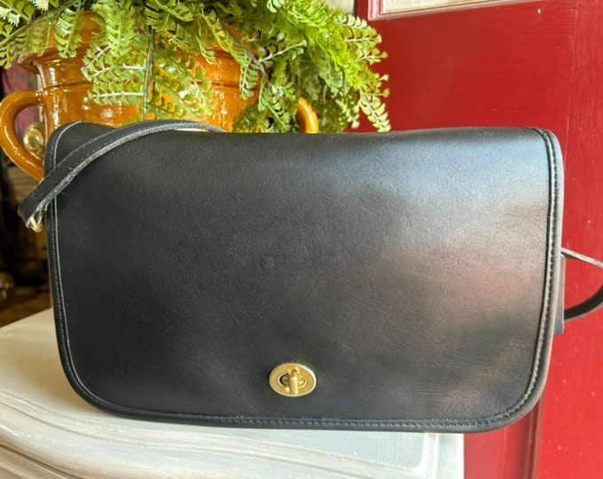 Vintage Coach Early 1990s Black Convertible Clutch Style 9635 Crossbody ...