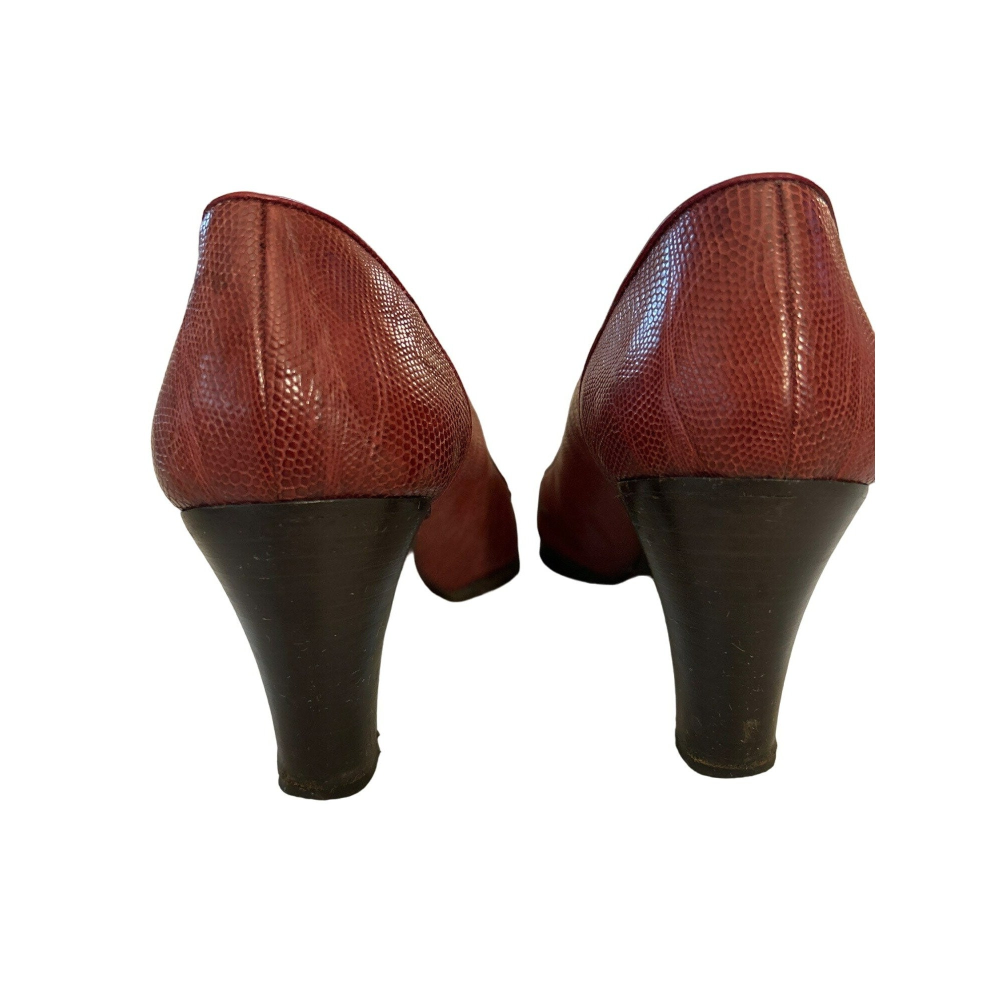 Fratelli Rossetti Women's Italian Red Leather Heels Size 39 Classic ...