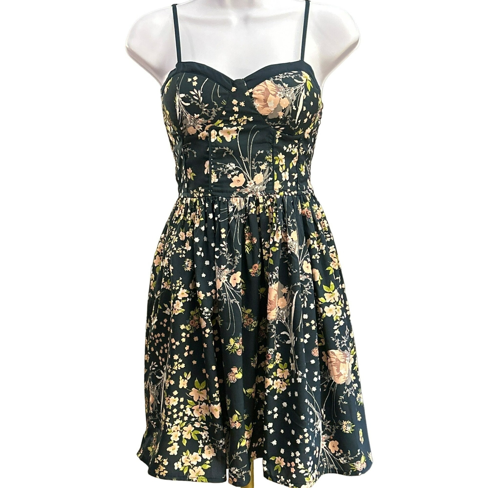 Band of Gypsies Women's Navy Blue Floral Mini Dress Size Small Summer ...