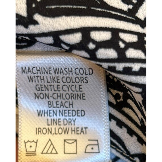 Max Studio Plus Size Black White Geometric Print Pull… - Gem