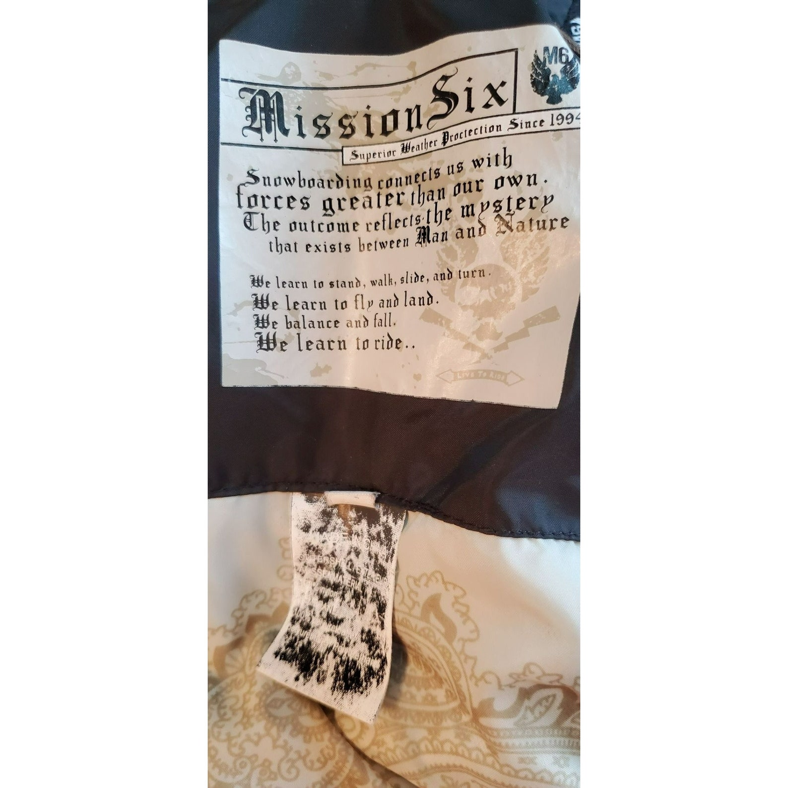 Mission Six Cream Brown Snowboarding Ski Jacket Good Condition - Etsy