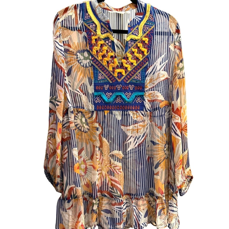 Soft Surroundings Women's Multi-colored Tory Tunic Sheer - Etsy