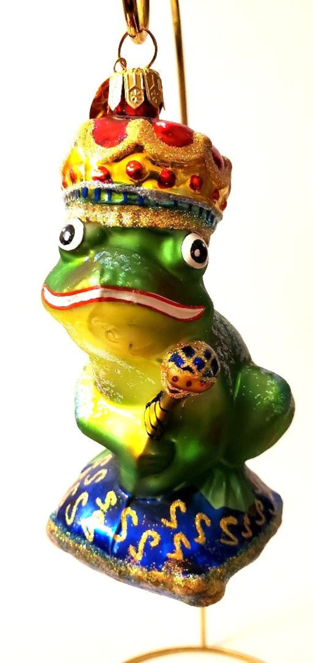 Christopher Radko Royal Ribbit Toad Prince Pillow Radko Royal - Etsy