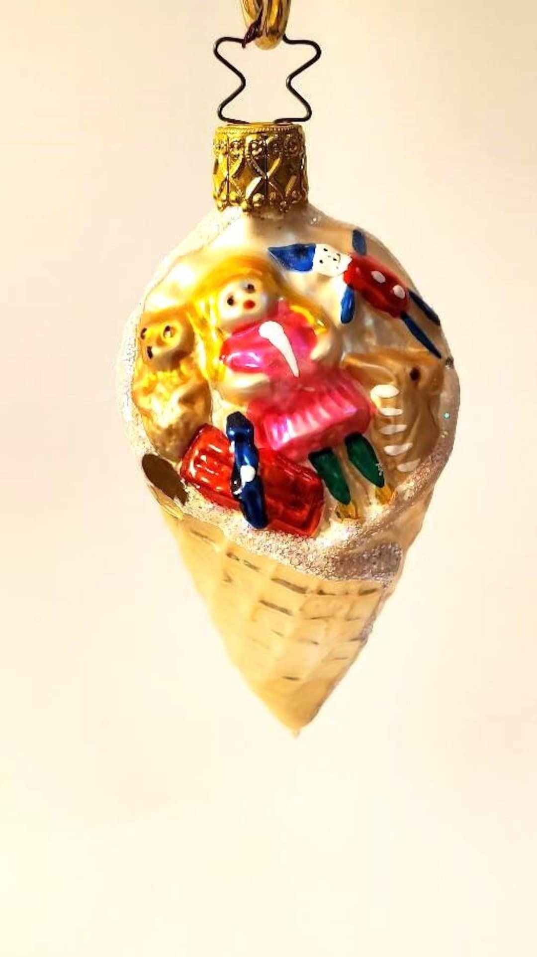 Vintage Inge-glas Cornucopia of Toys Glass Ornament, Vintage Glass ...