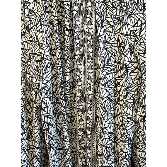 Max Studio Plus Size Black White Geometric Print Pull… - Gem