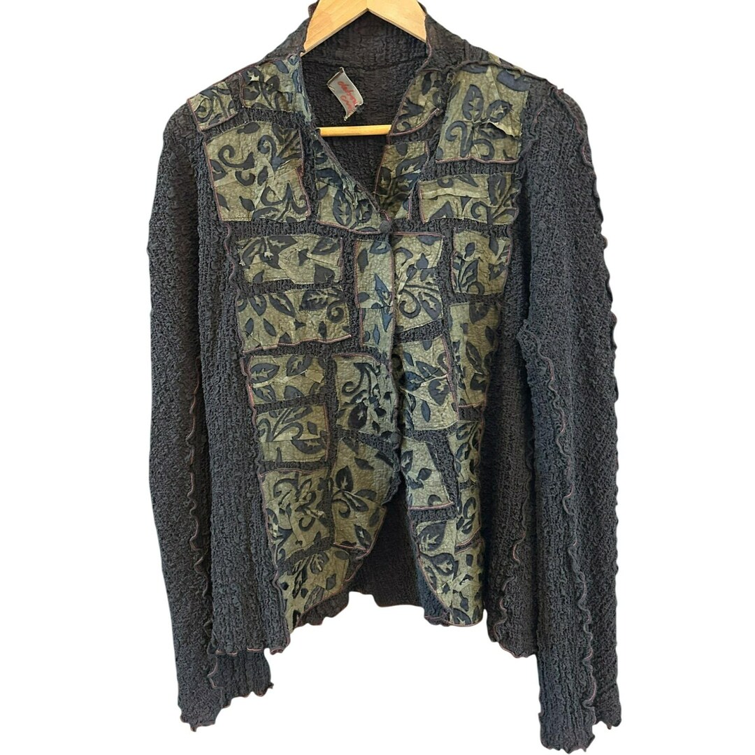 Deborah Cross Whimsigoth Cottage Gothic Earthy Boho Cardigan Crinkle ...