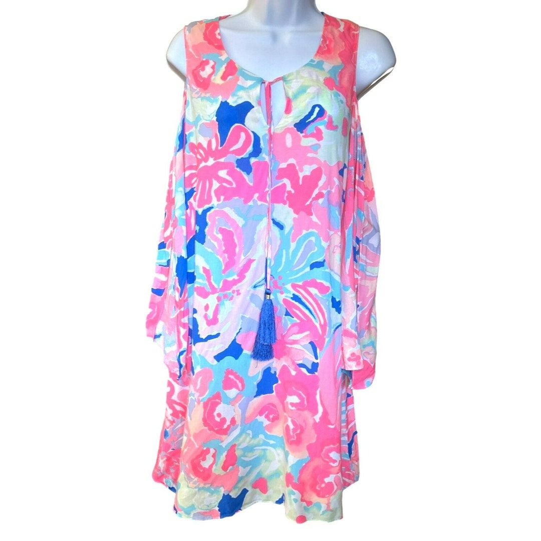 Lilly Pulitzer Women's Neon Benicia Playa Hermosa Print Dress Size XS ...