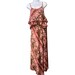 Perry Walker Bohemian Silk Blend Ruffle Spaghetti Strap Maxi Dress Y2K ...