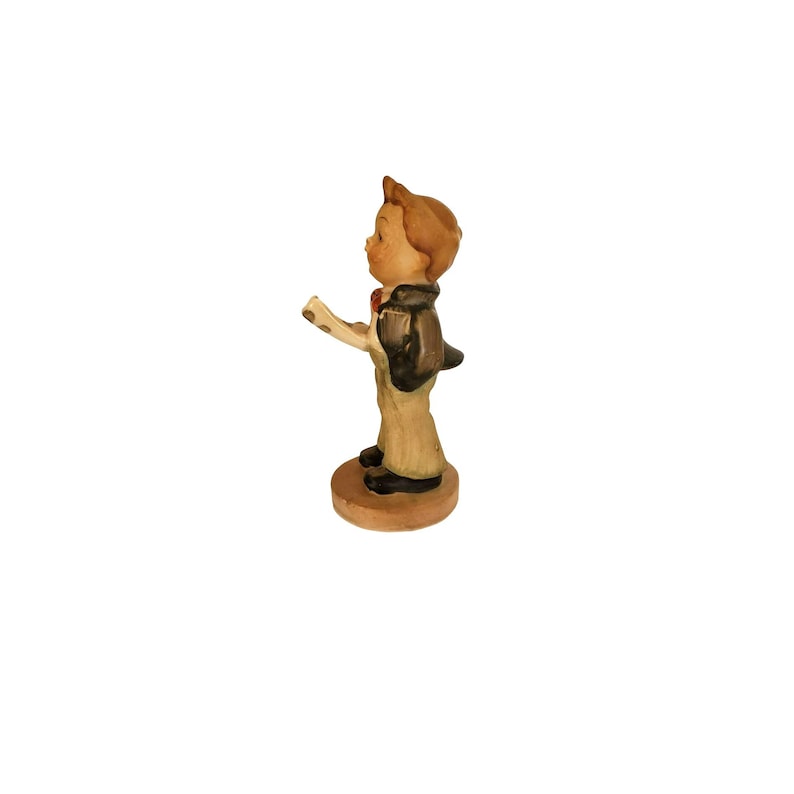 Vintage Boy Singing Hummel Like Porcelain Hand Painted Figurine Statue ...