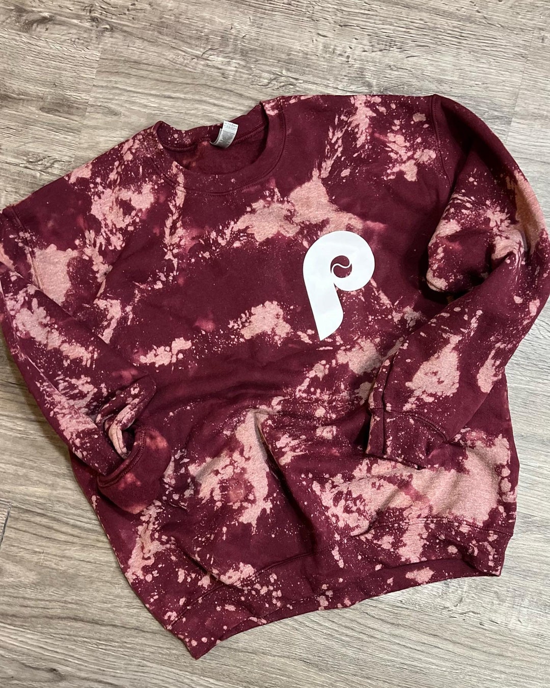 Phillies Reverse Dye Crewneck Etsy