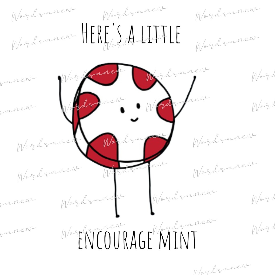 Here's a Little Encourage Mint Punny Clipart, Encouragement Pun ...