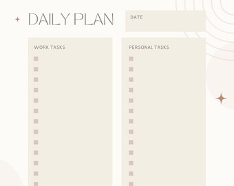 Editable Blank Daily Planner PDF Pages. Printable, Fillable Pages for ...