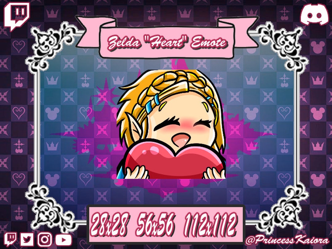 TOTK Zelda heart Emote TEARS of the KINGDOM - Etsy
