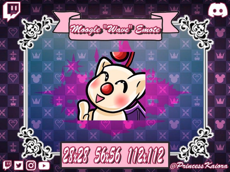 Moogle "wave" Emote - FINAL FANTASY - Etsy