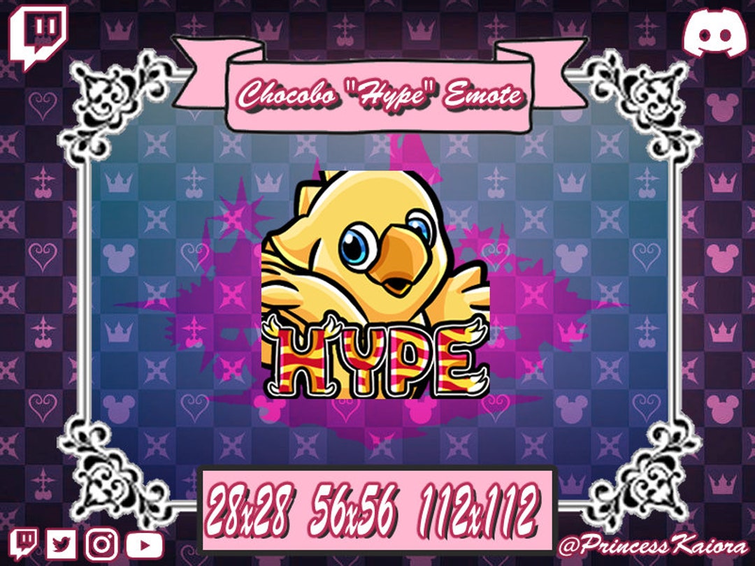 Chocobo "hype" Emote - FINAL FANTASY - Etsy