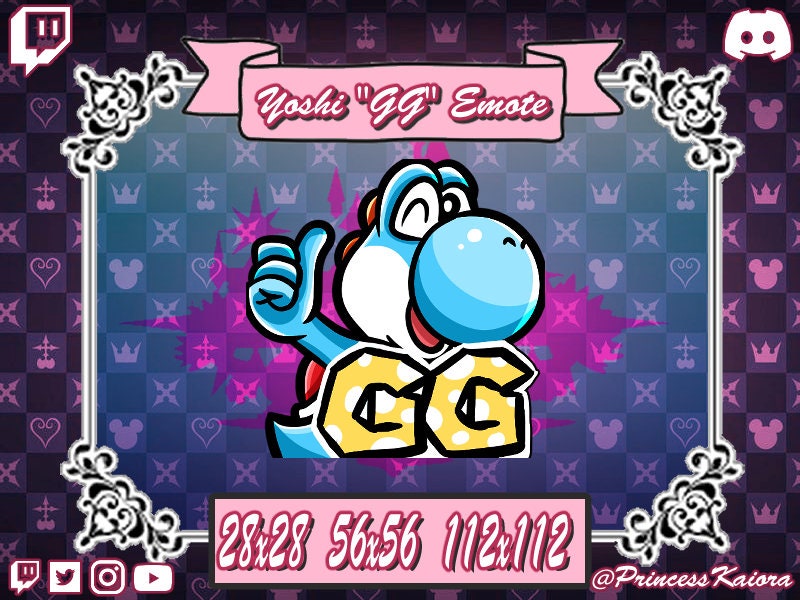 Yoshi "gg" Emote - YOSHI'S ISLAND - Etsy