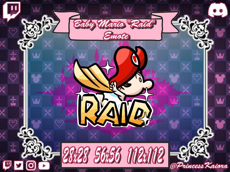 Baby Mario "raid" Emote - YOSHI'S ISLAND - Etsy