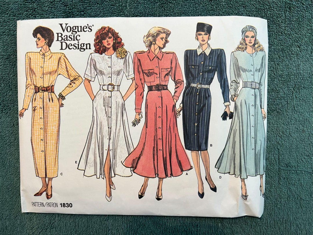 Vogue's Basic Design Pattern #1830 Sizes 8/10/12 Uncut - Etsy