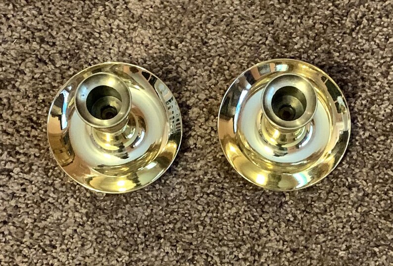2 Baldwin 3brass Candle Holders - Etsy